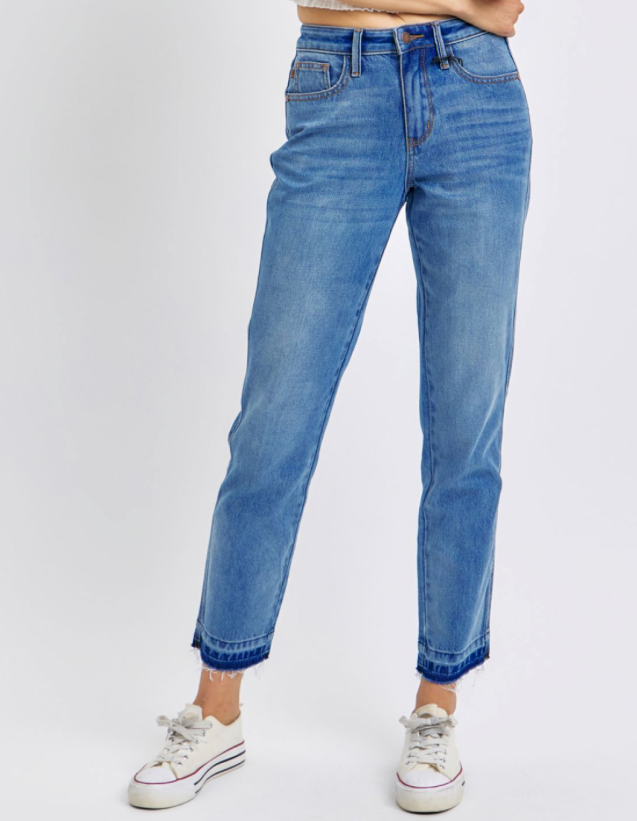 JUDY BLUE MR RIGID MAGIC RELEASE HEM BOYFRIEND – Magnolia Too Boutique