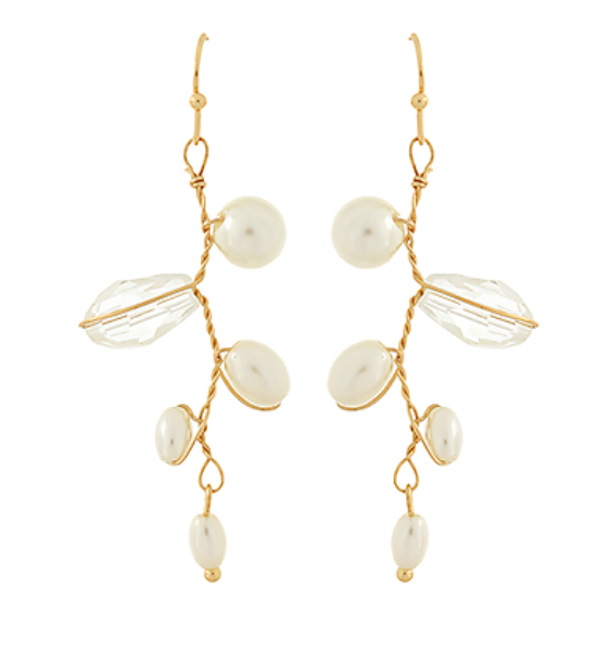 Pearl & Bead Twisted Wire Earrings – Magnolia Too Boutique